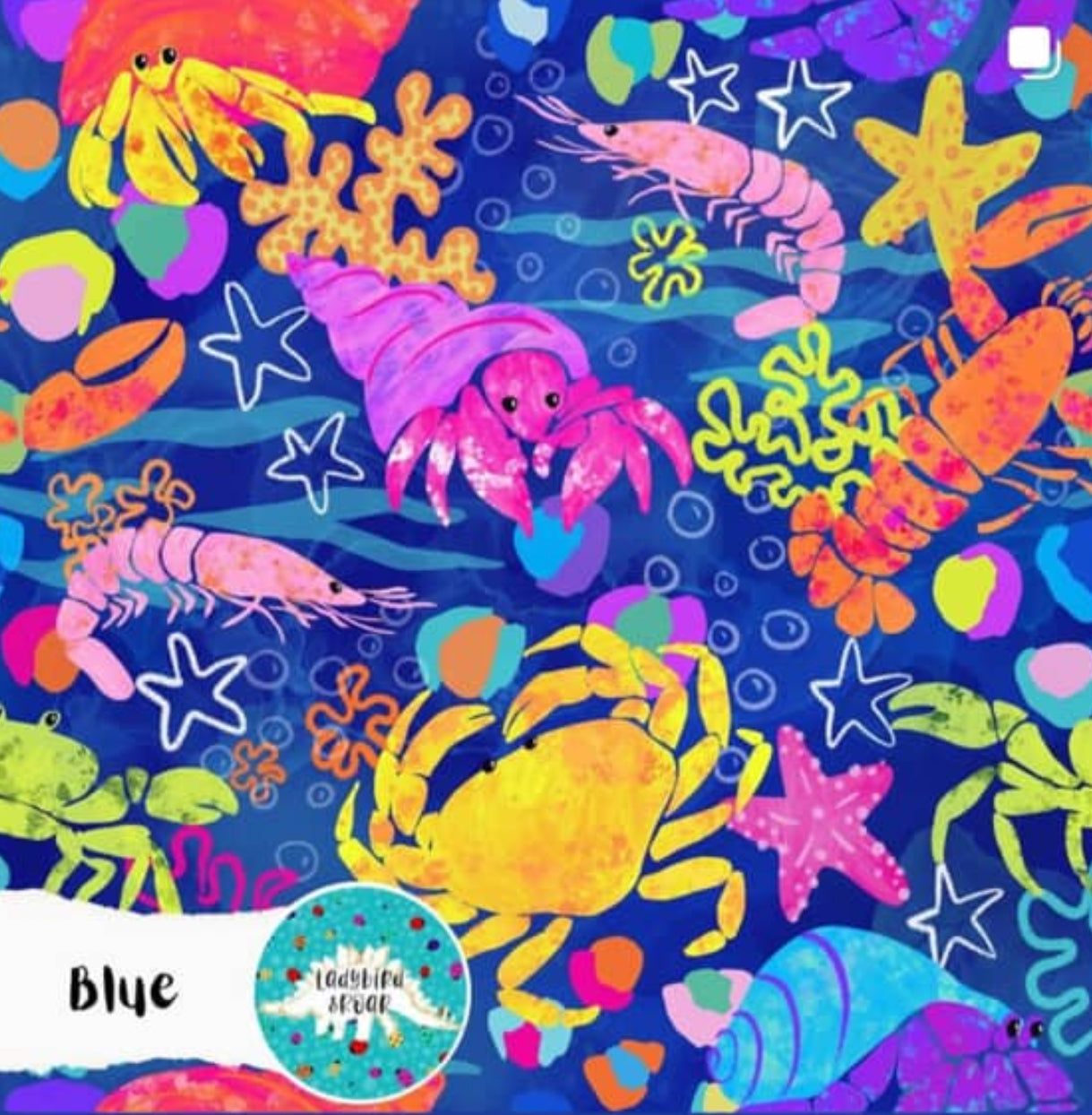 Ladybird & Roar: Blue Sea – Hellofriendfabrics